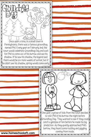 8 Free Groundhog Day Coloring Pages (& fun story!)