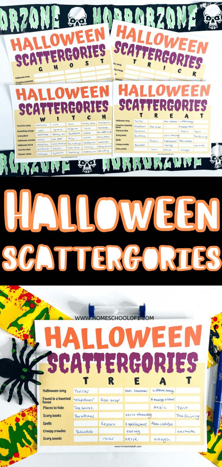 Free Halloween Scattergories Printable Game