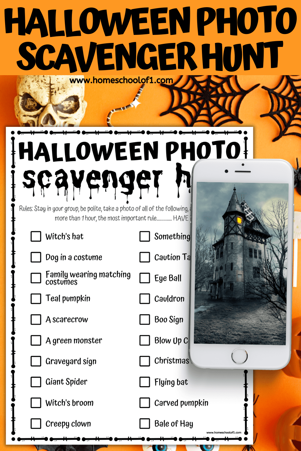Free Halloween Photo Scavenger Hunt For Teens & Tweens