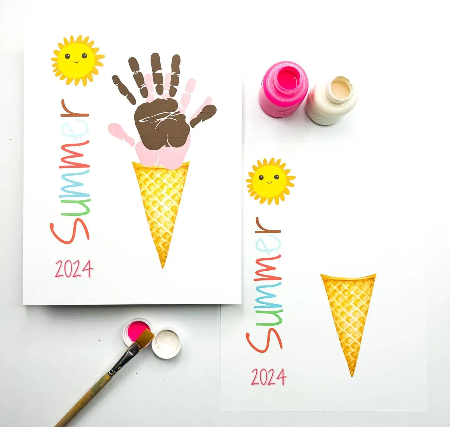 Summer Handprint Art (10 Free Templates)