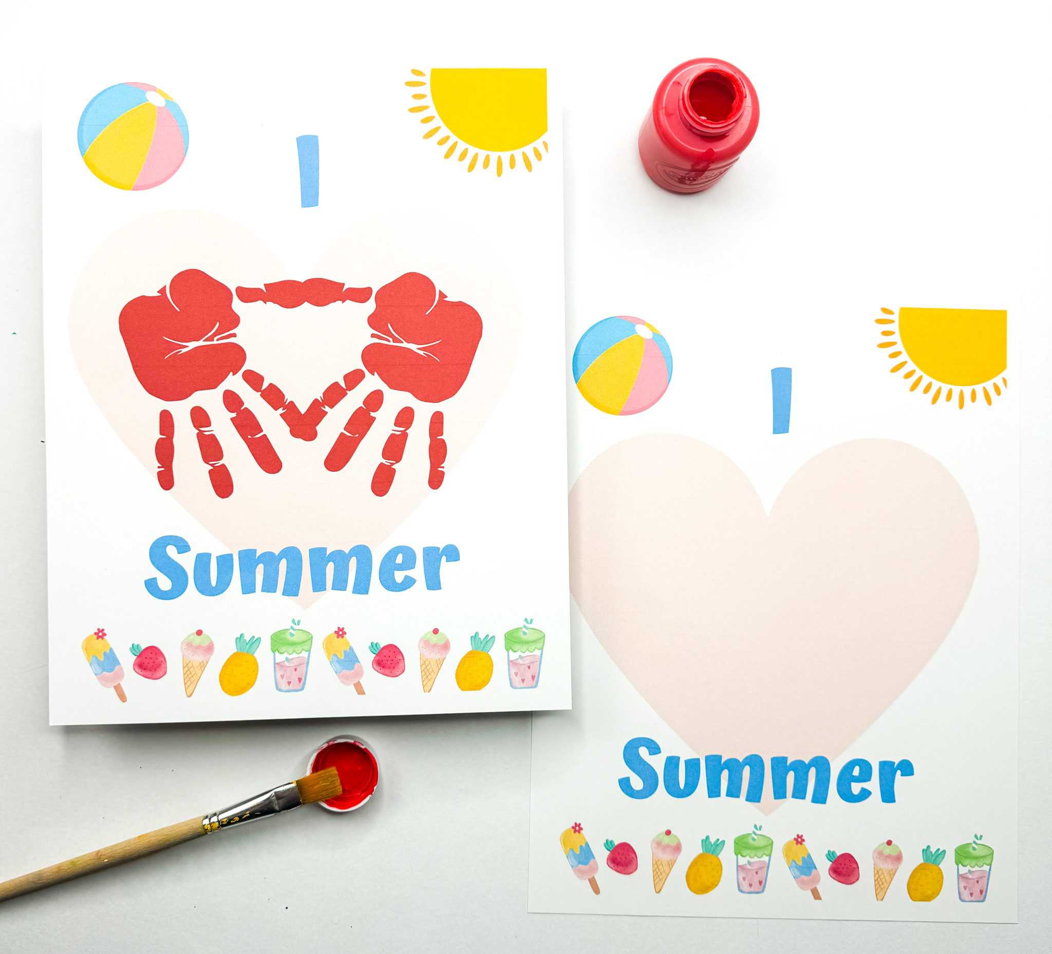 Free Summer Handprint Art for Kids to Create