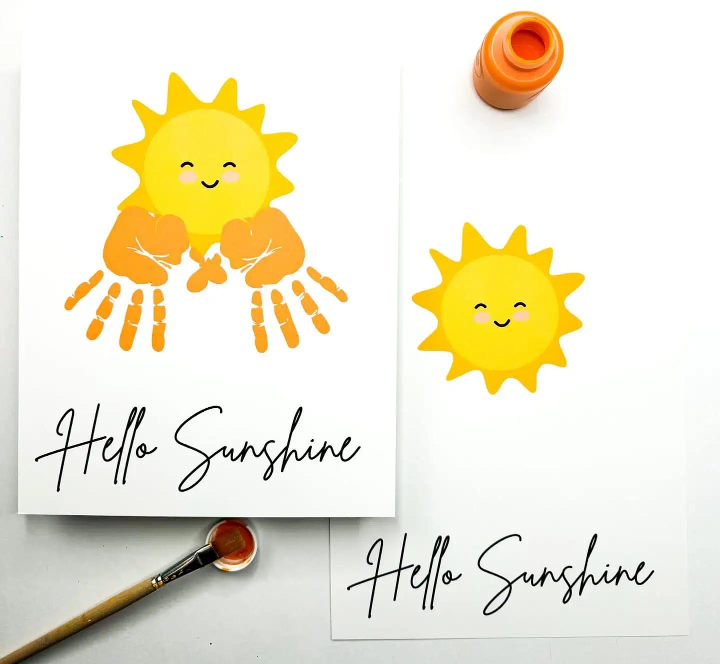 Summer Handprint Art (10 Free Templates)