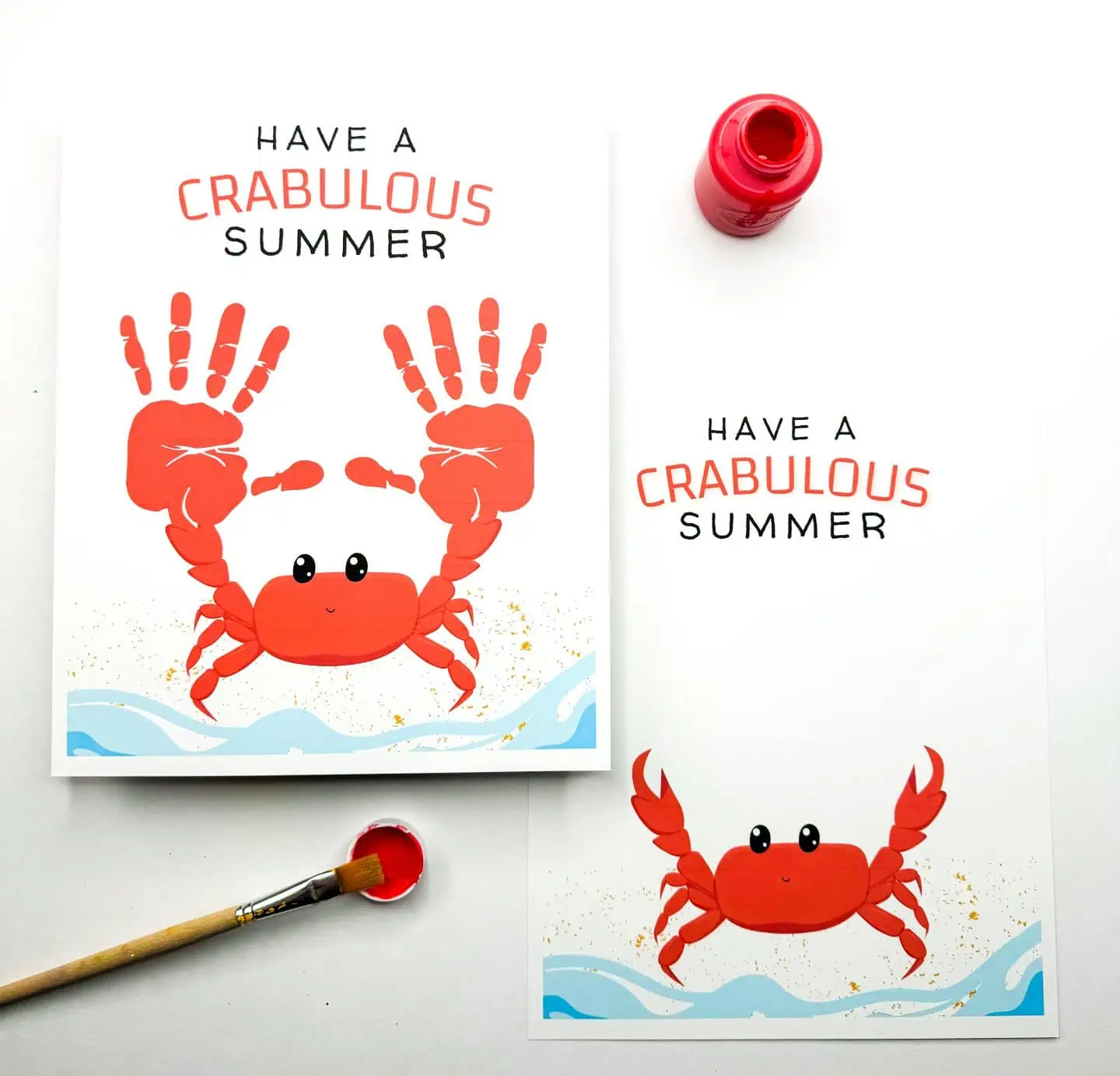 Summer Handprint Art (10 Free Templates)