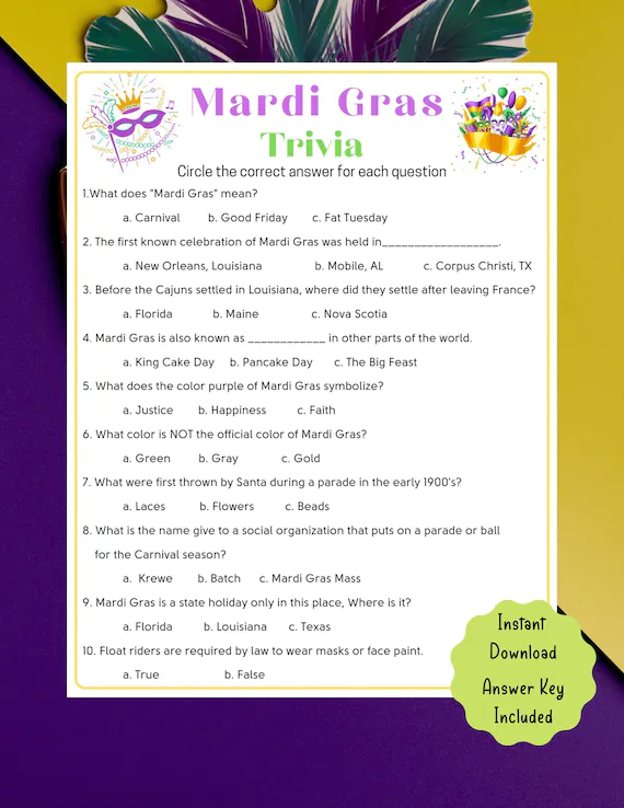 7 Free Mardi Gras Coloring Pages (Learn About The Carnival)