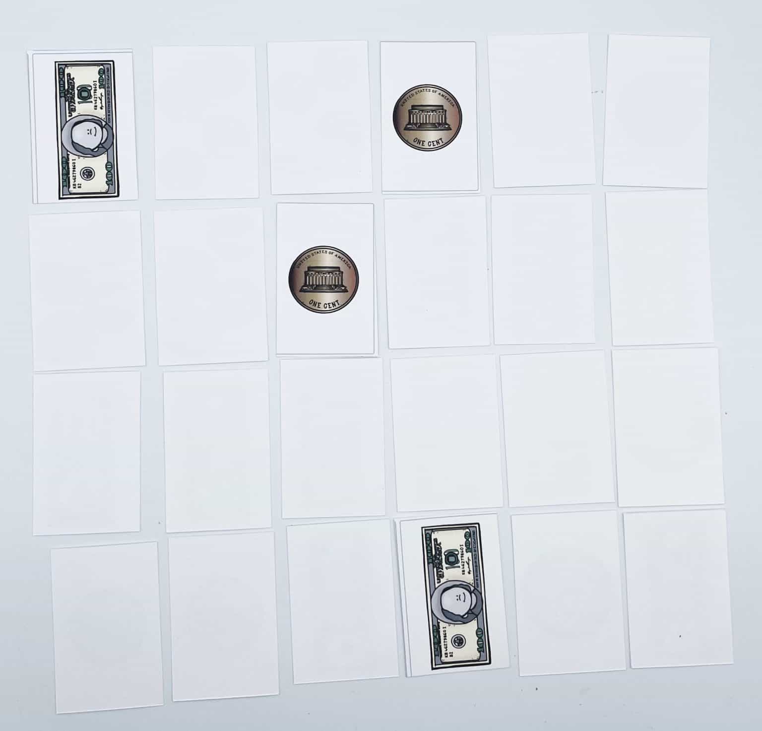 Free Money Memory Game Printable for Kids
