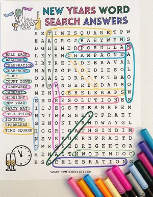 Free New Year's Eve Printables For Kids