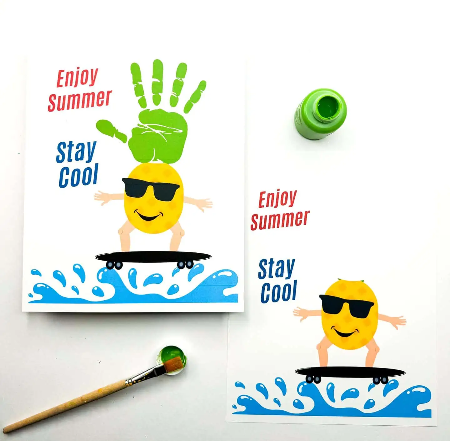 Summer Handprint Art (10 Free Templates)