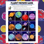 Free Planet Matching Game Printable That Is Out of This World