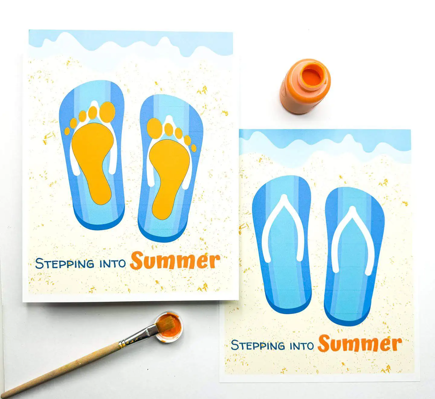 Summer Handprint Art (10 Free Templates)