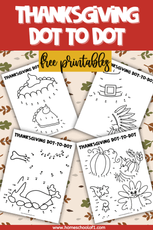 4 Free Thanksgiving Dot to Dot Printables