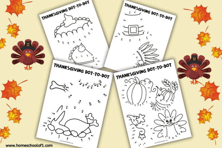 Thanksgiving Color By Number (8 Free Pages) - Homeschool of One