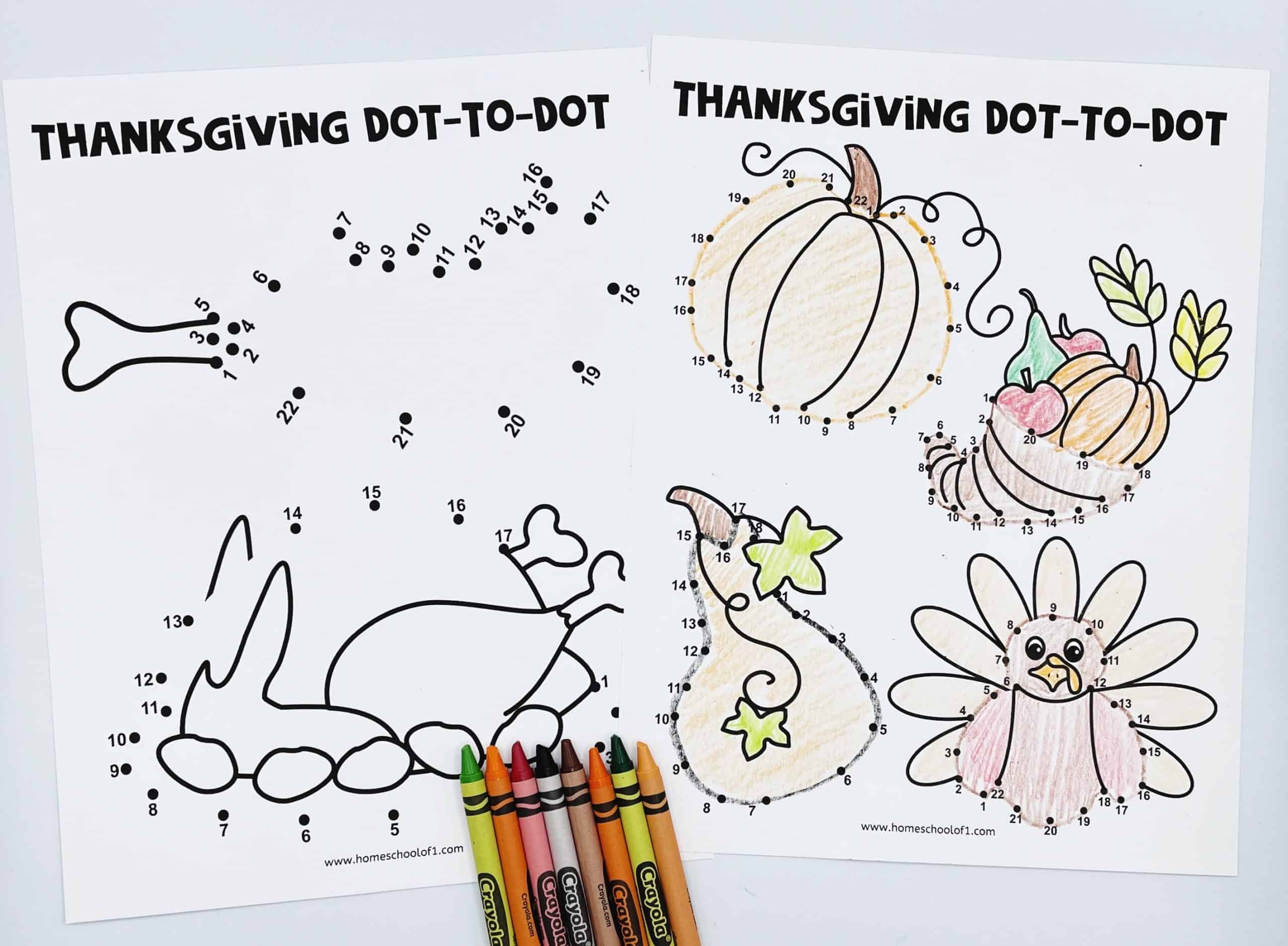 Free Thanksgiving Dot to Dot Free Printable