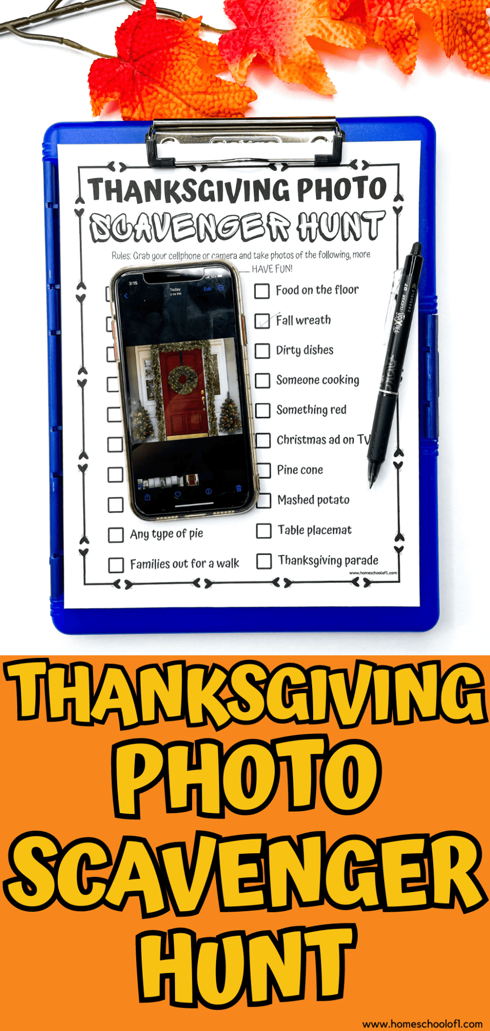 Free Thanksgiving Photo Scavenger Hunt For Kids