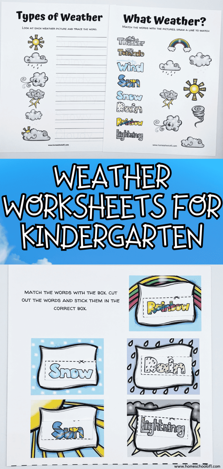 8 Free Weather Worksheets for Kindergarten