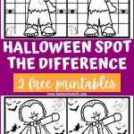 2 Halloween Spot the Difference (Free Printables)