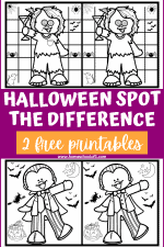 2 Halloween Spot the Difference (Free Printables)