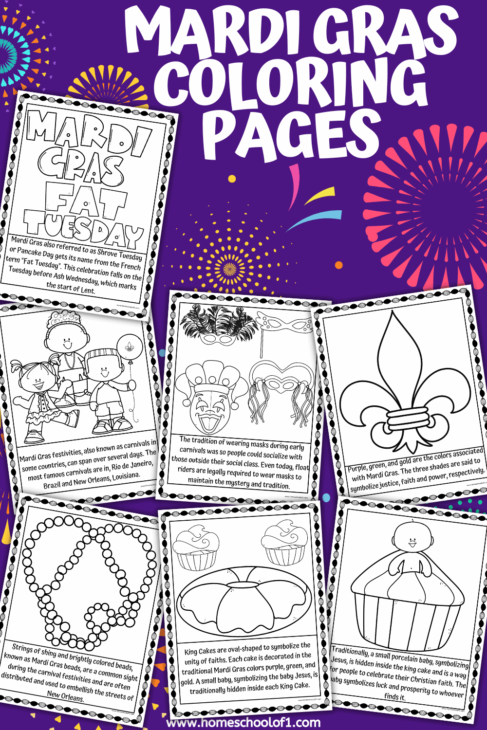 7 Free Mardi Gras Coloring Pages to Explore Carnival Traditions