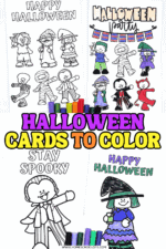 Free Printable Halloween Cards to Color