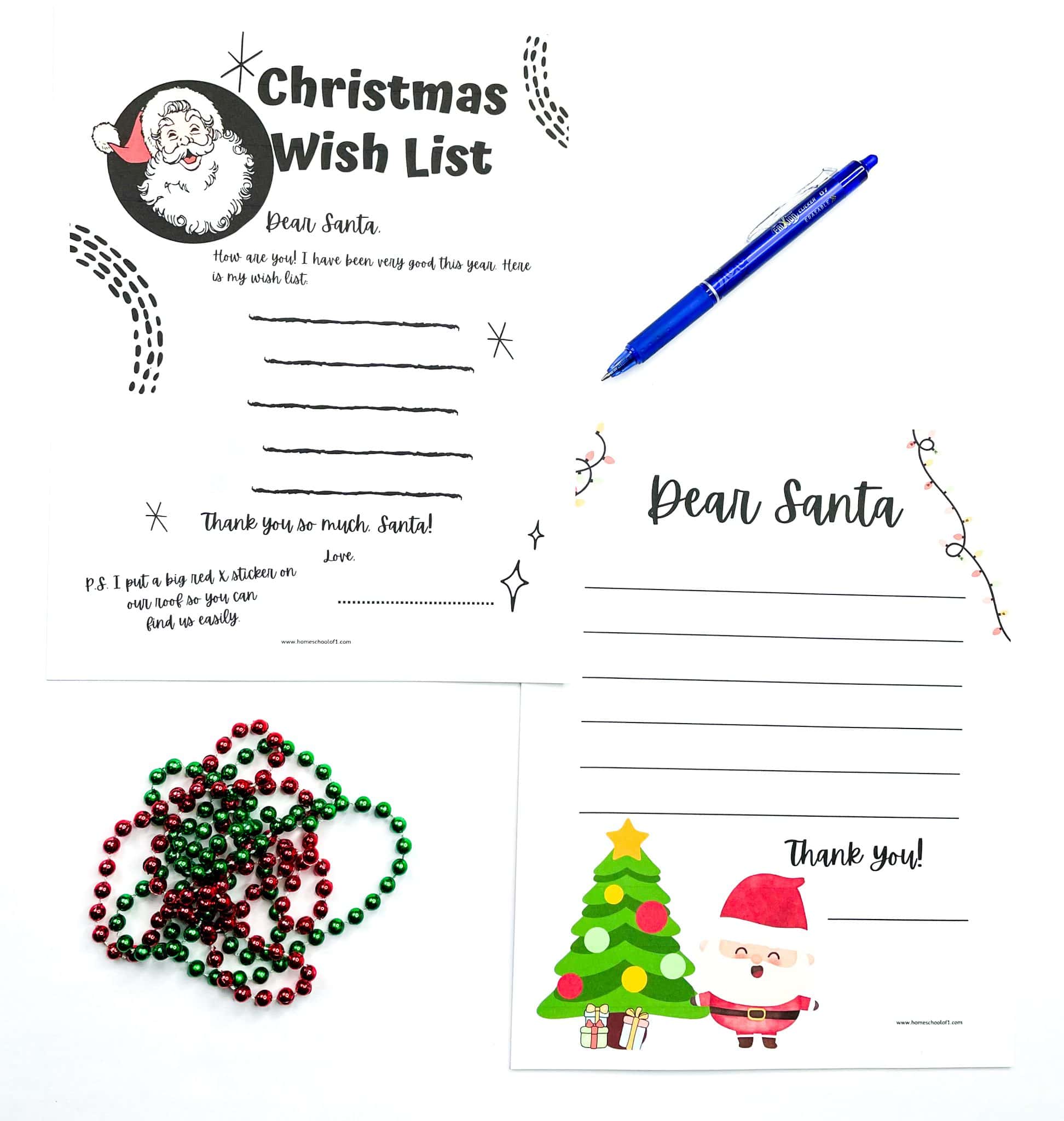 Free Santa Wish List Printable for Kids