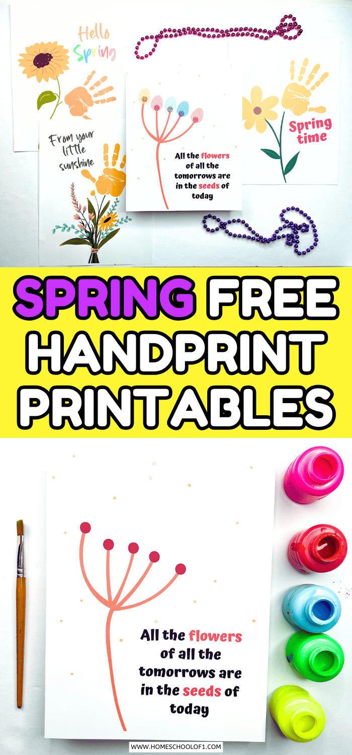 Spring Handprint Art | Free Printable Keepsakes for Kids