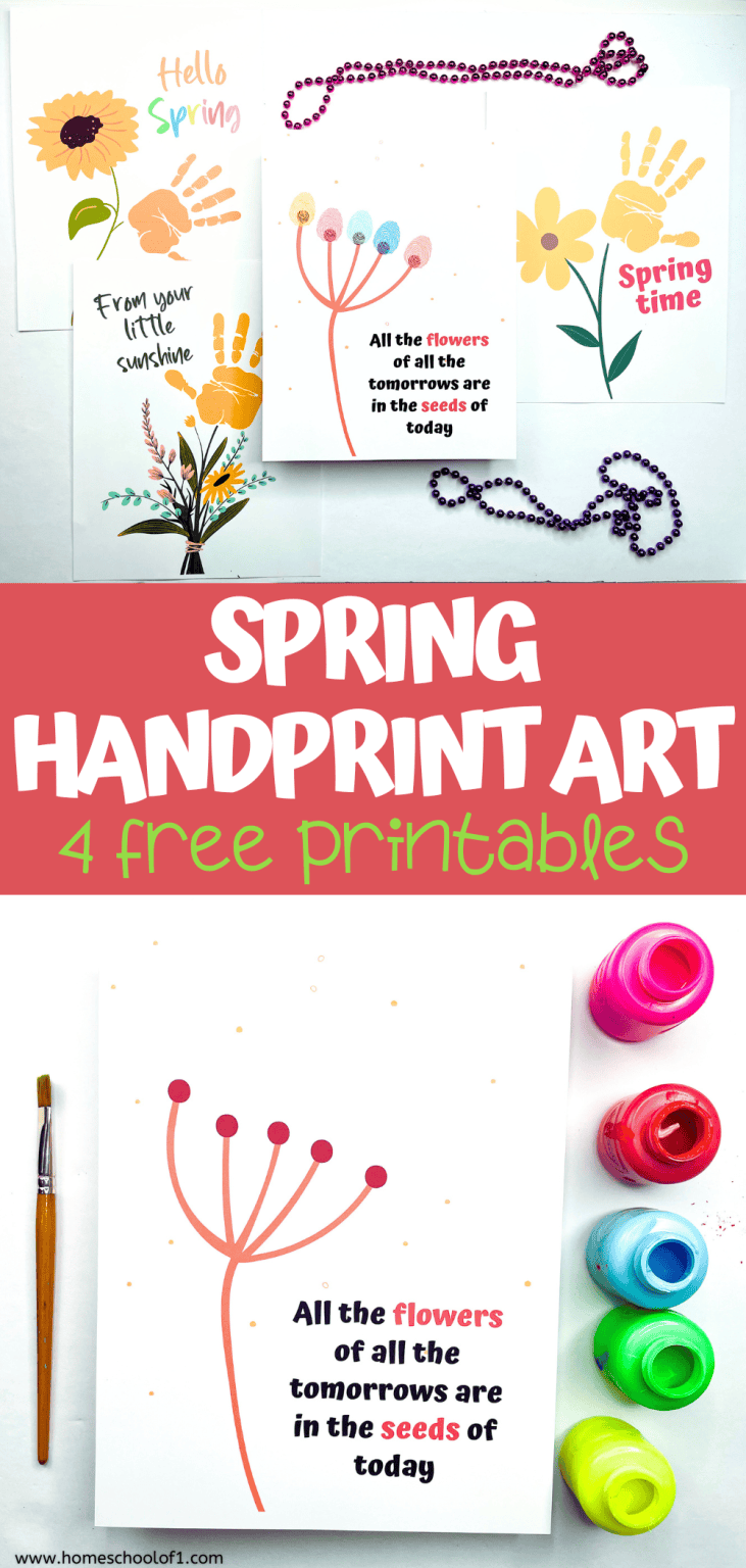 Spring Handprint Art | Free Printable Keepsakes for Kids