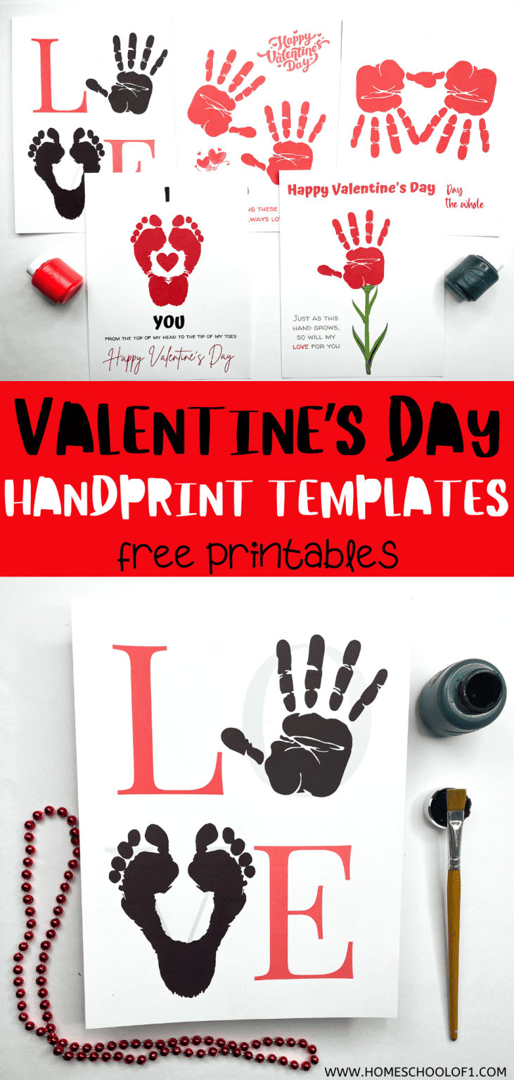 Valentine's Day Handprint Templates (8 Free Printables)