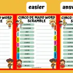 Free Cinco de Mayo Word Scramble Printable for Kids