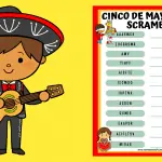 Free Cinco de Mayo Word Scramble Printable for Kids