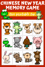 Chinese New Year Memory Game Printable (free)