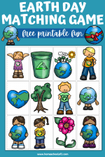 Earth Day Memory Game Printable (free) - Homeschool of 1