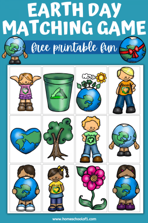 Earth Day Memory Game Printable (free) - Homeschool of 1