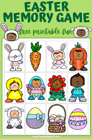 Easter Memory Game Printable (free) - Homeschool of 1