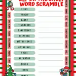Elf on the Shelf Word Scramble (Easy & Hard Version)