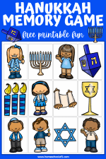 Hanukkah Memory Game Printable (free) - Homeschool of 1
