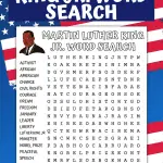 Free Printable Martin Luther King Jr Word Search
