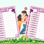 Free Mother’s Day Word Scramble Printable for Kids