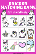 Unicorn Matching Game (free printable) - Homeschool of 1