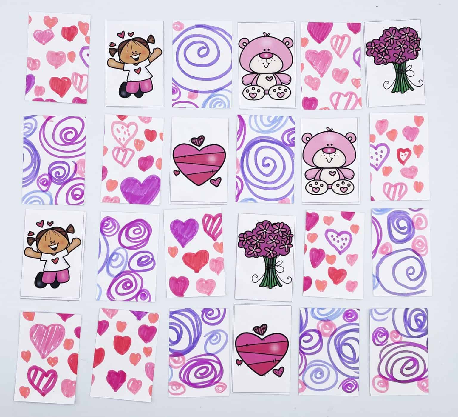 Free Valentine's Day Memory Game Printable
