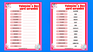 Valentine's Day Word Scramble Free Printable - Homeschool of 1