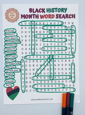 Black History Word Search (Free Printable)