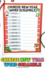 Chinese New Year Word Scramble (Easy & Harder Versions)