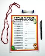 Chinese New Year Word Scramble (Easy & Harder Versions)