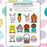 Free Easter Memory Game Printable for Kids