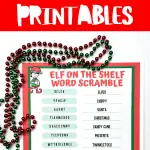 Elf on the Shelf Word Scramble (Easy & Hard Version)