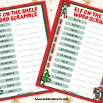 Elf on the Shelf Word Scramble (Easy & Hard Version)