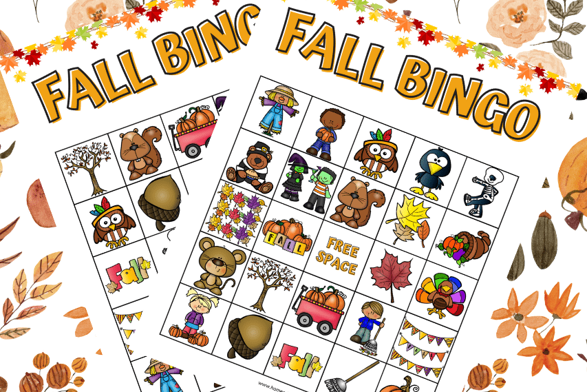 Free Fall Bingo Printable for Kids