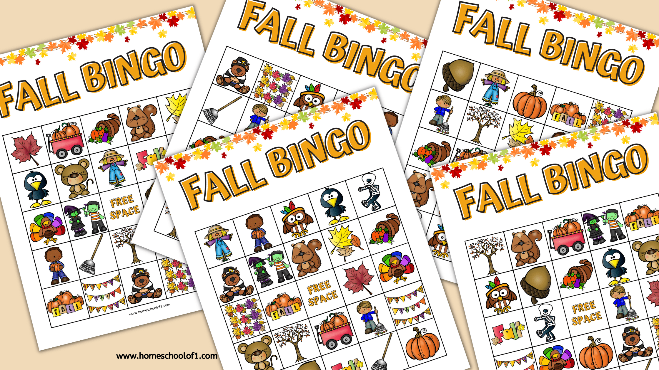 Free Fall Bingo Printable for Kids