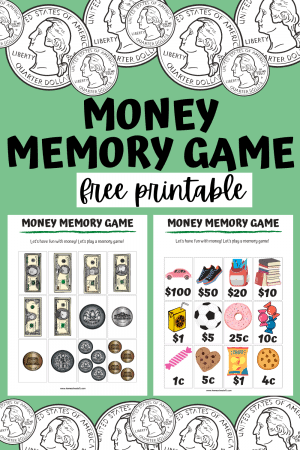 Money Memory Game Printable (free) - Homeschool of 1