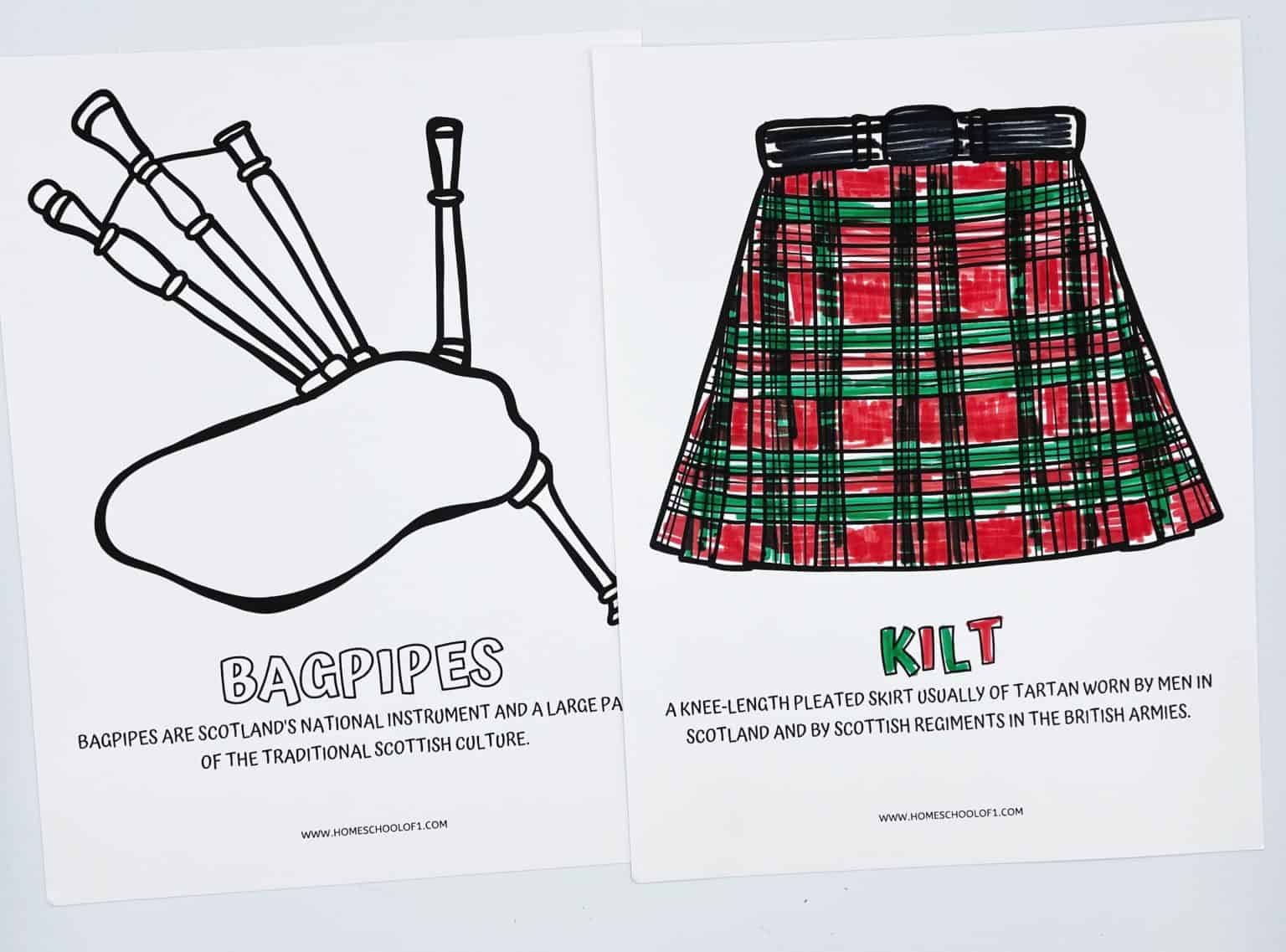 11 Free Scottish Coloring Pages for Kids