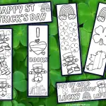 St Patrick's Day Bookmarks to Color (Free Printables)